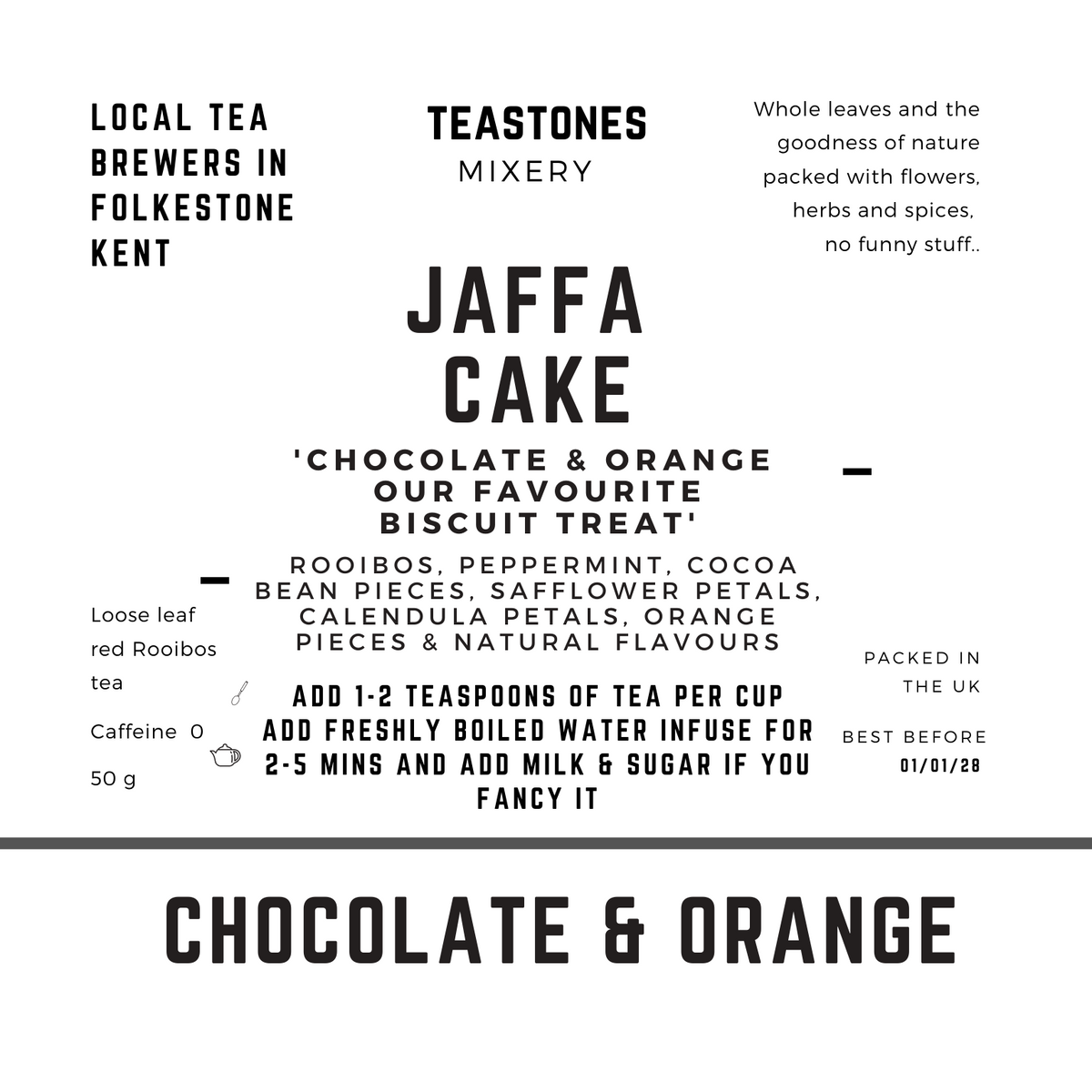 Jaffa Cake Rooibos Tea Chocolate & Orange – Teastones